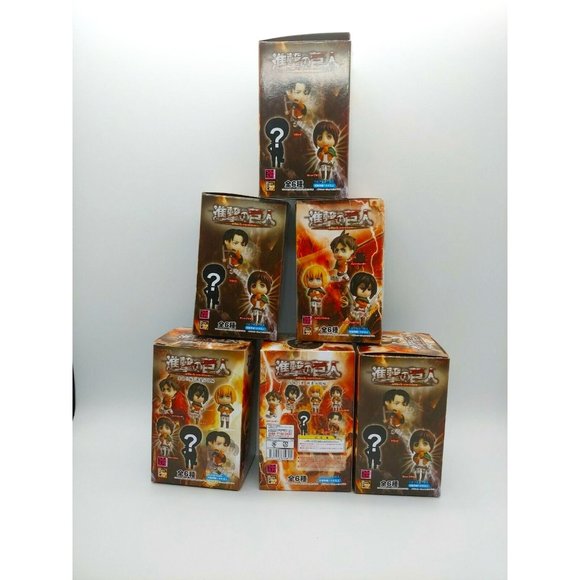 Toys | Set Of 6 Attack On Titan Megahouse Petit Chara Land Figurine ...